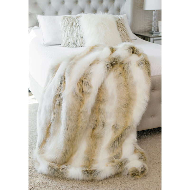 Donna Salyer's Fabulous-Furs Limited Edition Faux Fur Throw Arctic Fox ...