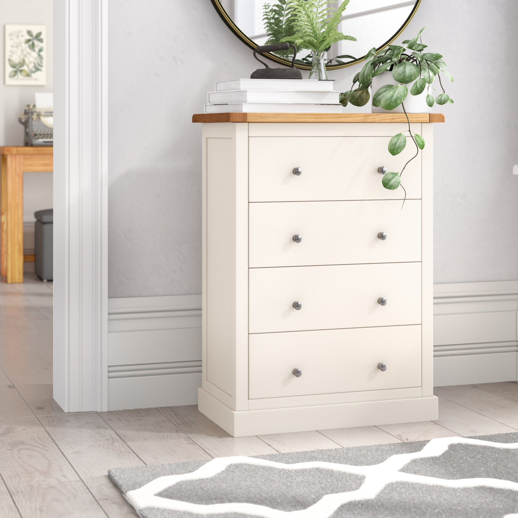 Lark Manor Moana 4 Drawer 70Cm W Solid Wood Chest of Drawers & Reviews ...