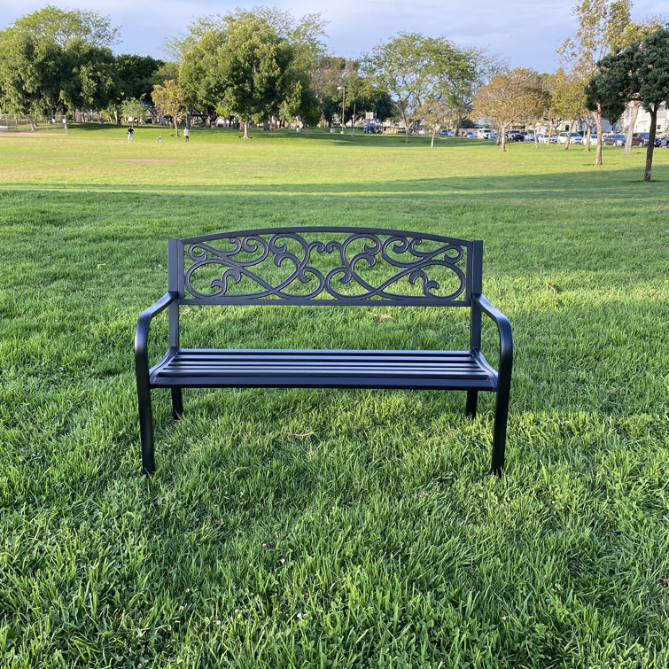 Charlton Home® Metal Outdoor Bench | Wayfair