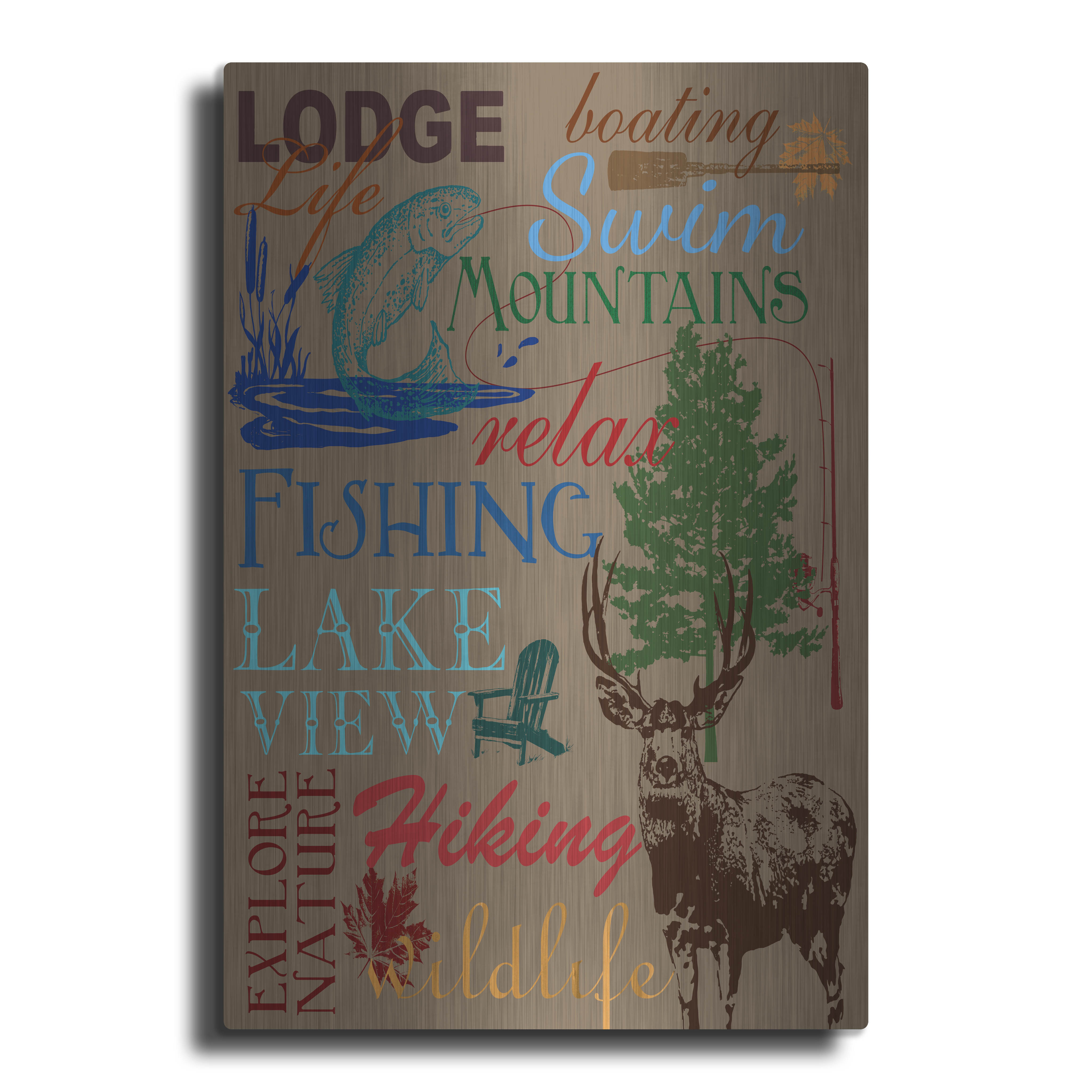 Millwood Pines 'Lodge Type Throw' by Fiona Stokes-Gilbert Metal Wall ...