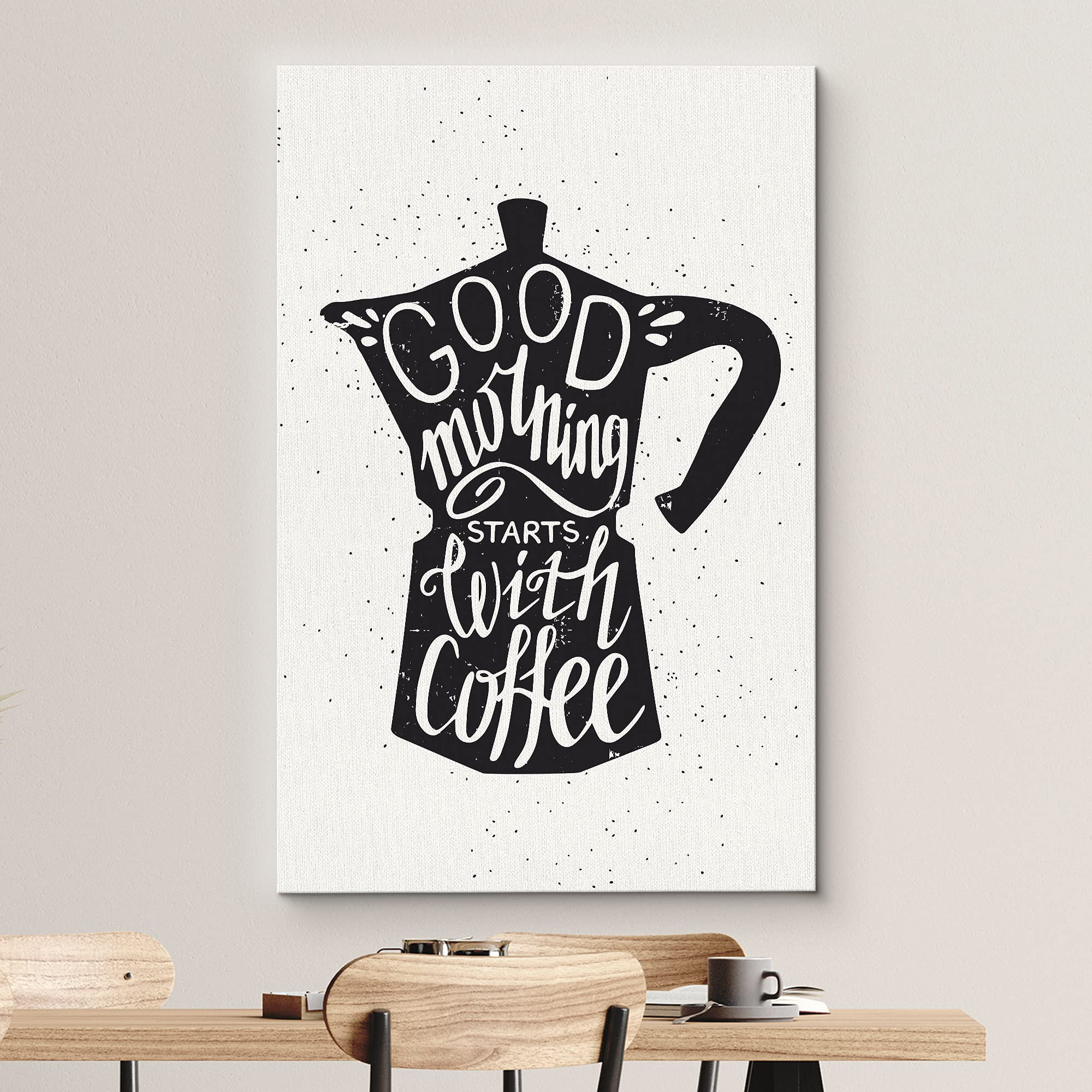 IDEA4WALL Vintage Style Bottle with Good Morning Starts with Coffee ...