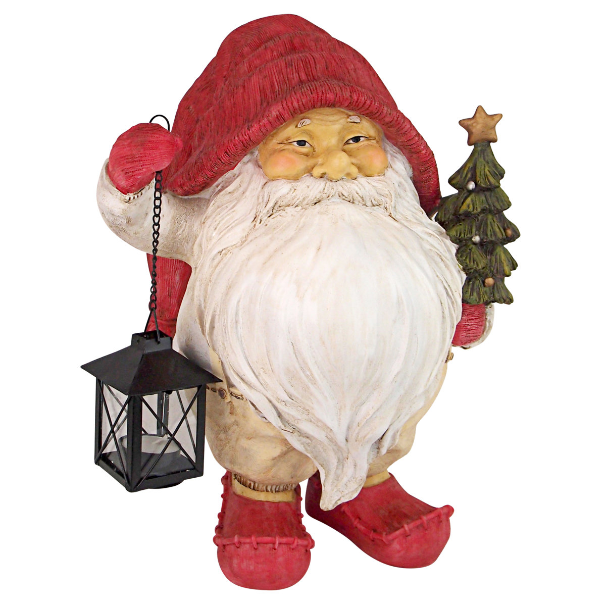 Design Toscano Lighting Santa's Path Whitey the Holiday Gnome Statue ...
