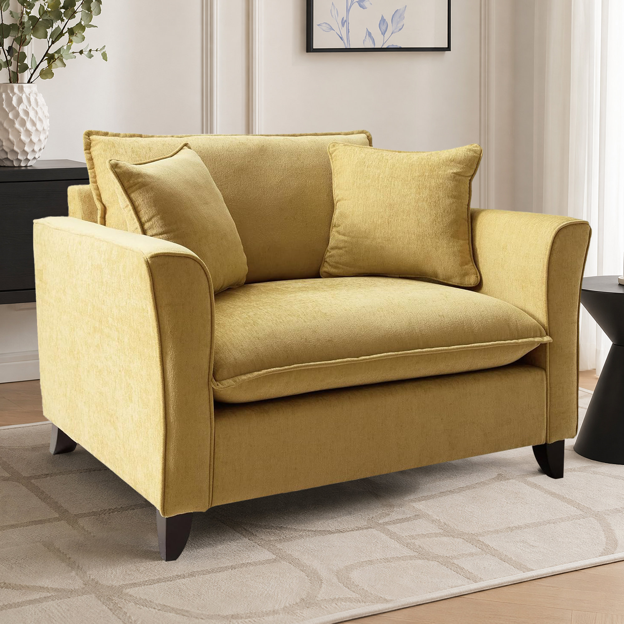 Latitude Run® 47'' W Oversized Armchair Accent Chair Deep Seat Single ...