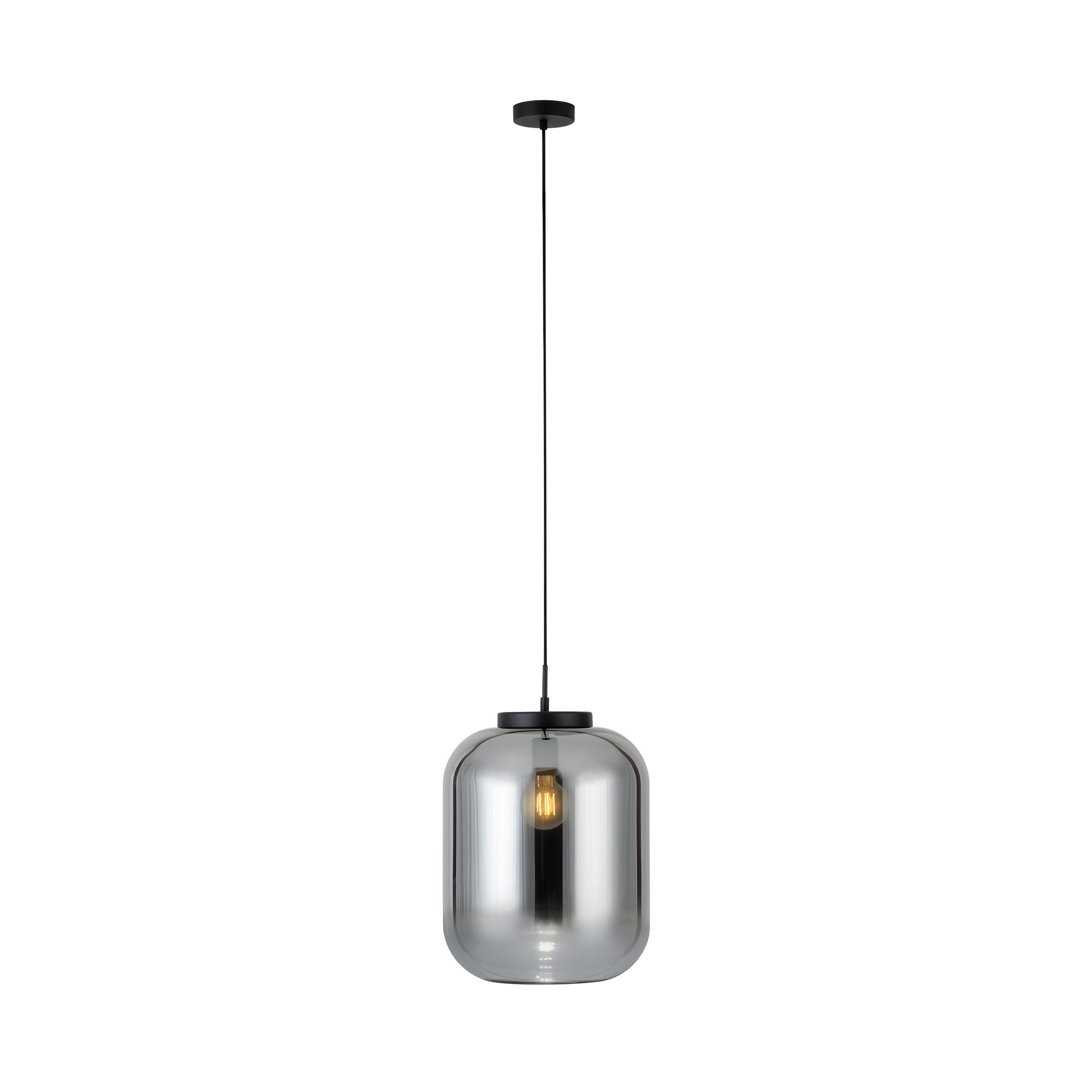 George Oliver Cleasby 1 - Light Satin Black Single Pendant | Wayfair.co.uk