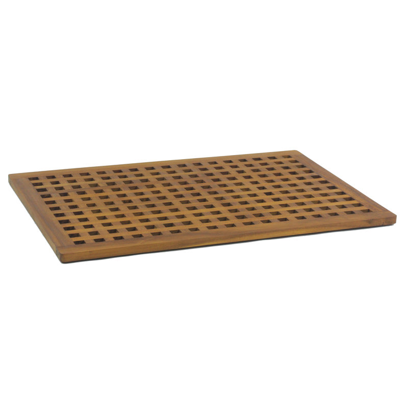 Aqua Teak Grate Estate the Original Kitchen Mat | Wayfair