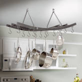 Enclume Handcrafted Retro Rectangle Pot Rack with 12 Hooks & Reviews ...