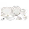 Lorren Home Trends Fiona 57 Piece Bone Chine Dinnerware Set, Service ...