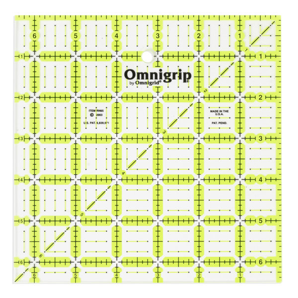 Omnigrid Omnigrip Non-Slip Square Quilting Rulers Combo Pack, Sizes 6-1 ...