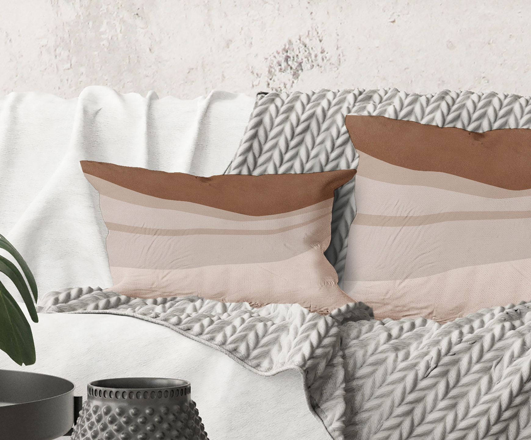 Design Art Rectangle,Terracotta And Ivory Shapes With Scuff Effect ...