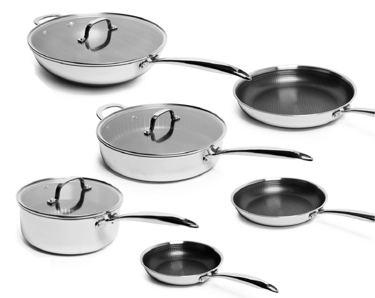 Lexi Home Modern Kitchen Basics 9 - Piece Non-Stick Stainless Steel ...