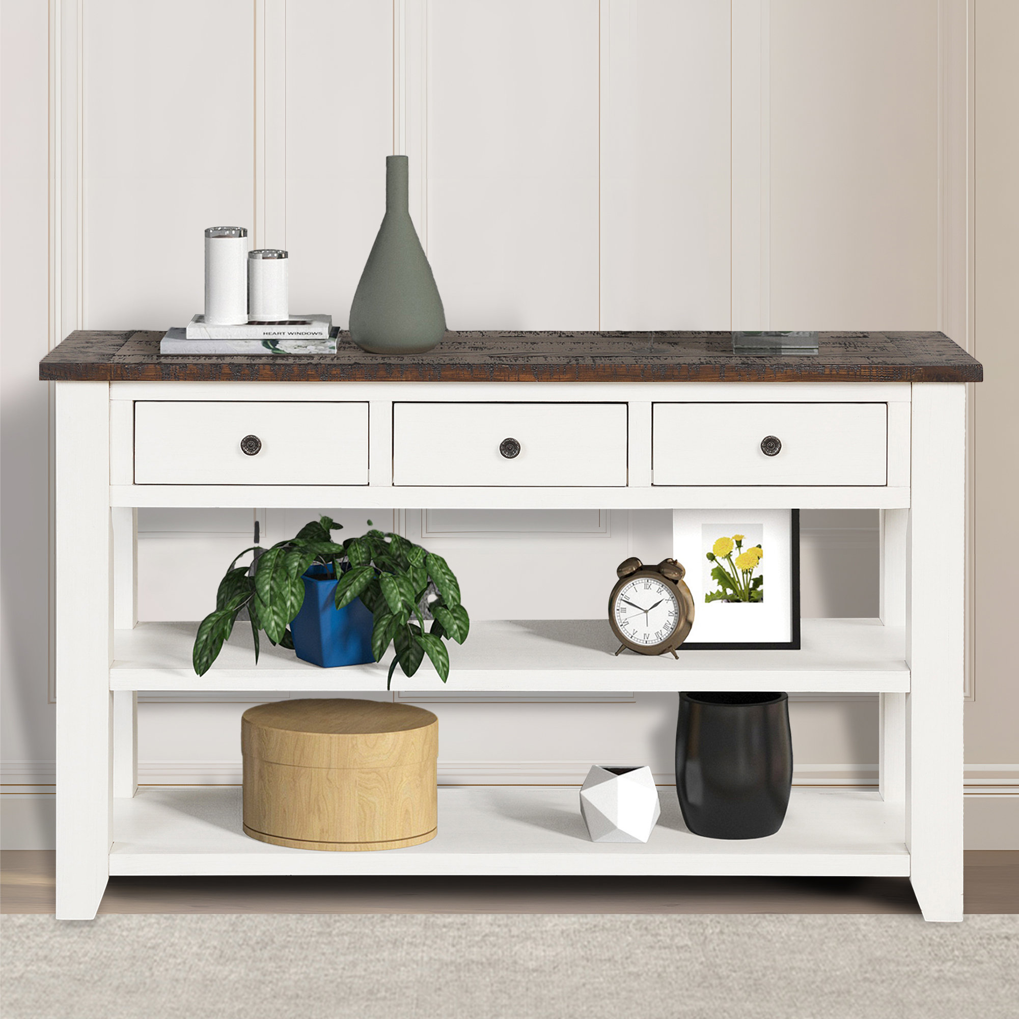 Red Barrel Studio® Aididam Modern 48.82'' Solid Wood Console Table ...