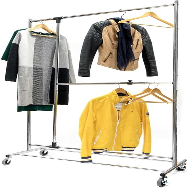 CHhome 45.67" Steel Rolling Clothing Rack | Wayfair