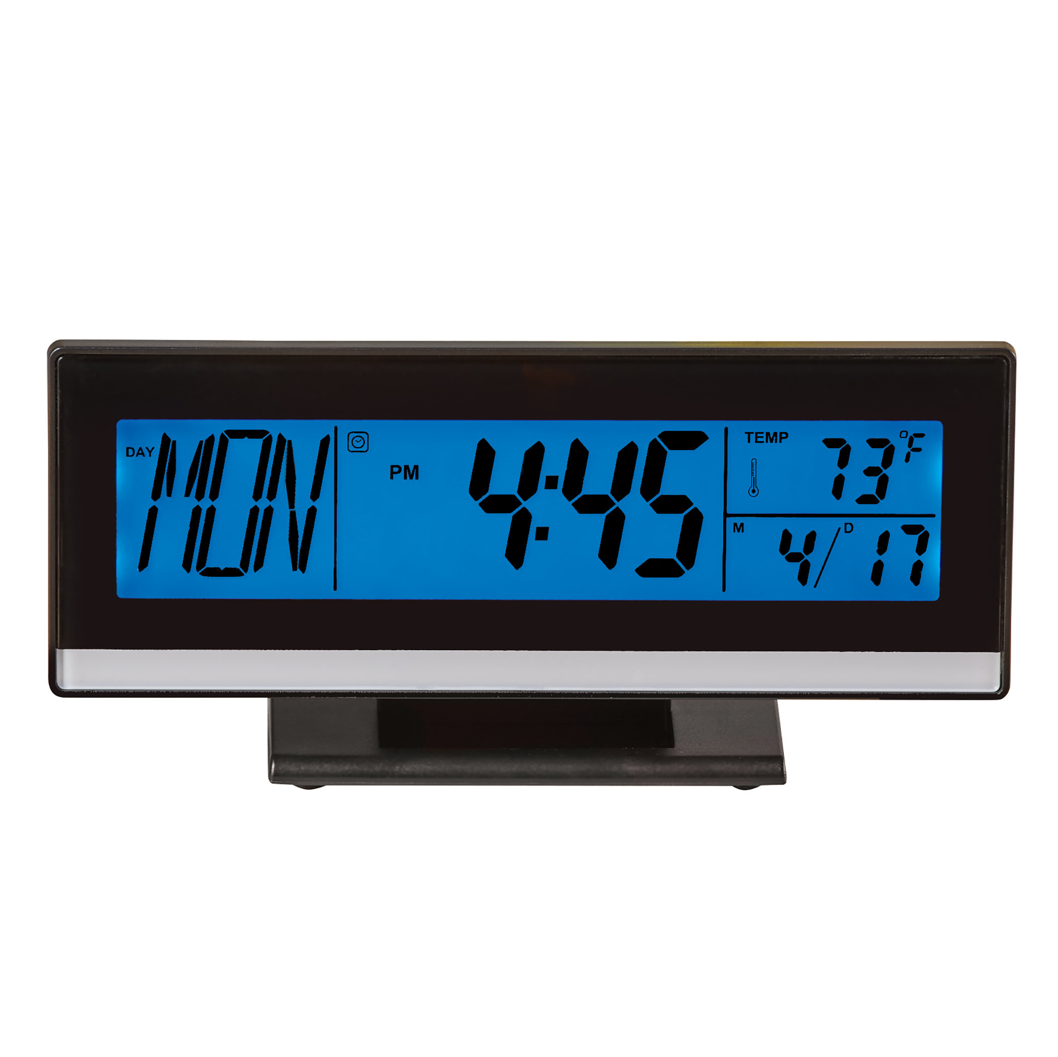 Ivy Bronx Digital Electric Tabletop Clock with Alarm in Gray | Wayfair