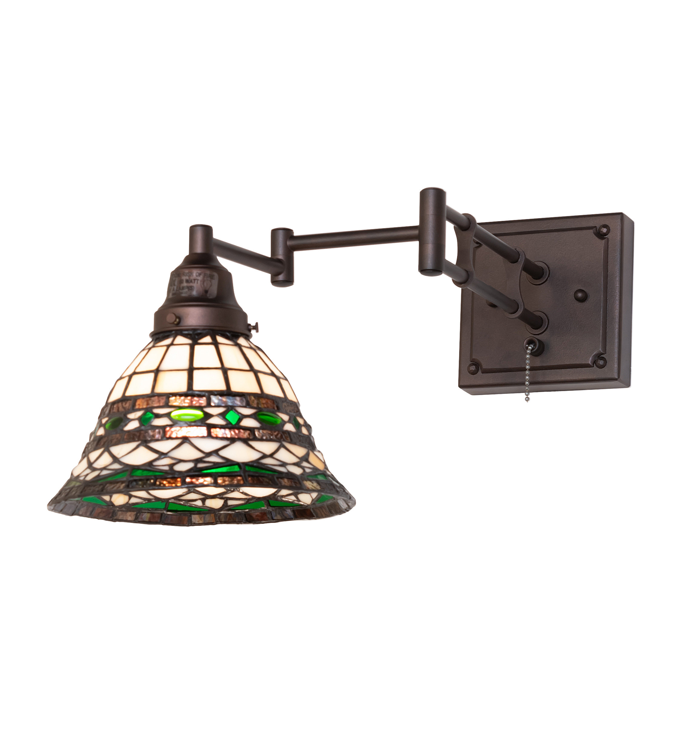 Bloomsbury Market 8-16" Wide Tiffany Roman Swing Arm Wall Sconce | Wayfair