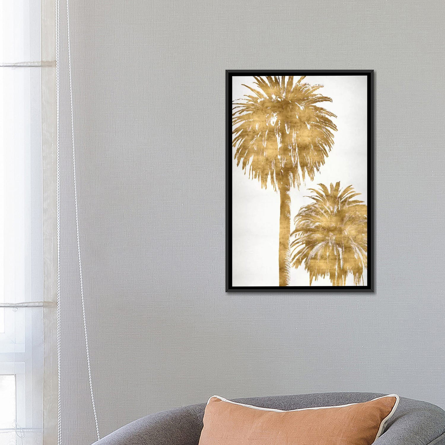 East Urban Home Golden Palms Panel III by Kate Bennett - Wrapped Canvas ...