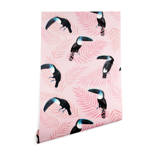 Bay Isle Home Laci Removable Flamingos Tropical Flowers Jungle 6.25' L ...