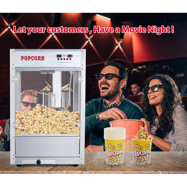 Zstar 12 Oz. Tabletop Popcorn Machine, Popcorn Machine Stand / Cart ...