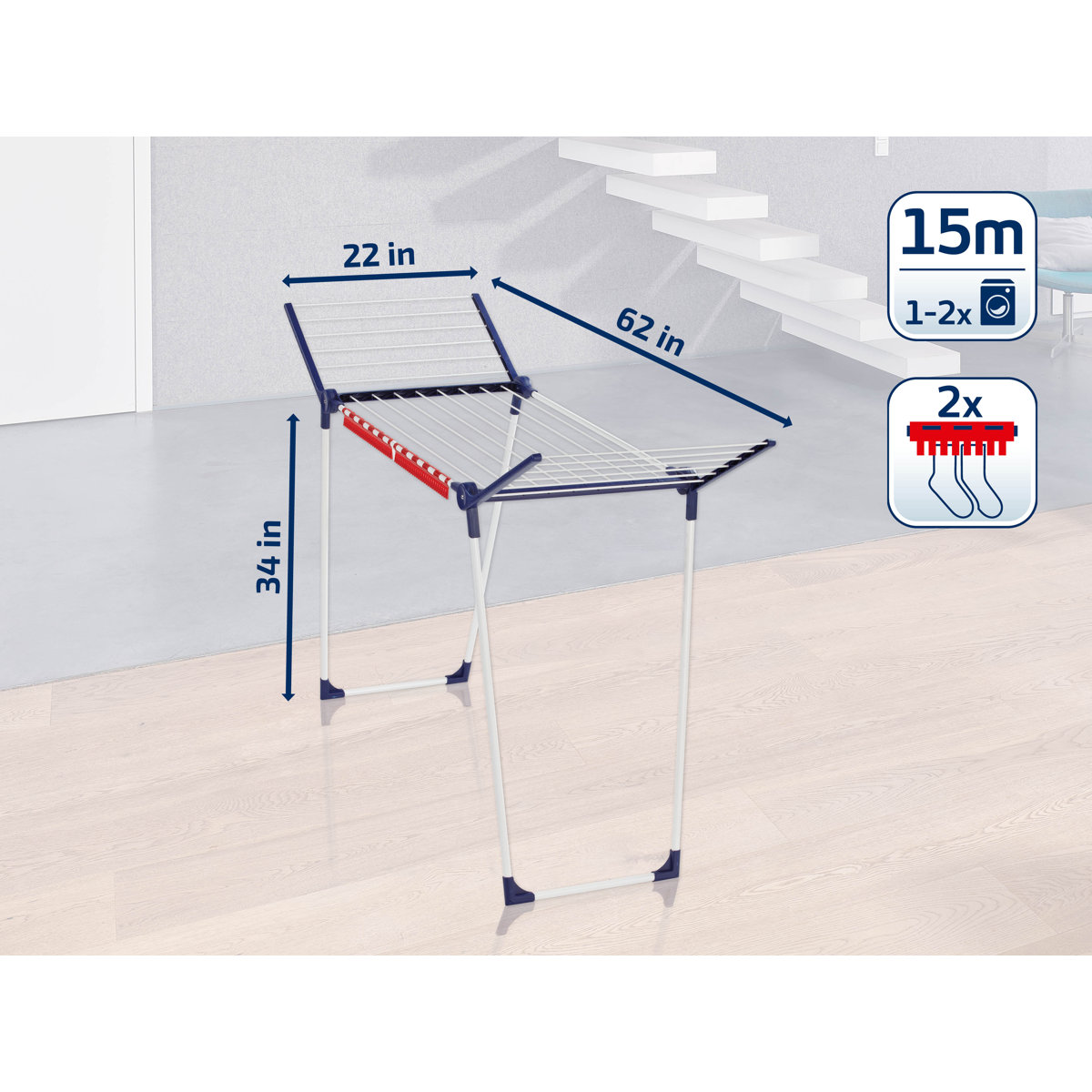 Leifheit Pegasus 150 Foldable Freestanding Drying Rack & Reviews | Wayfair