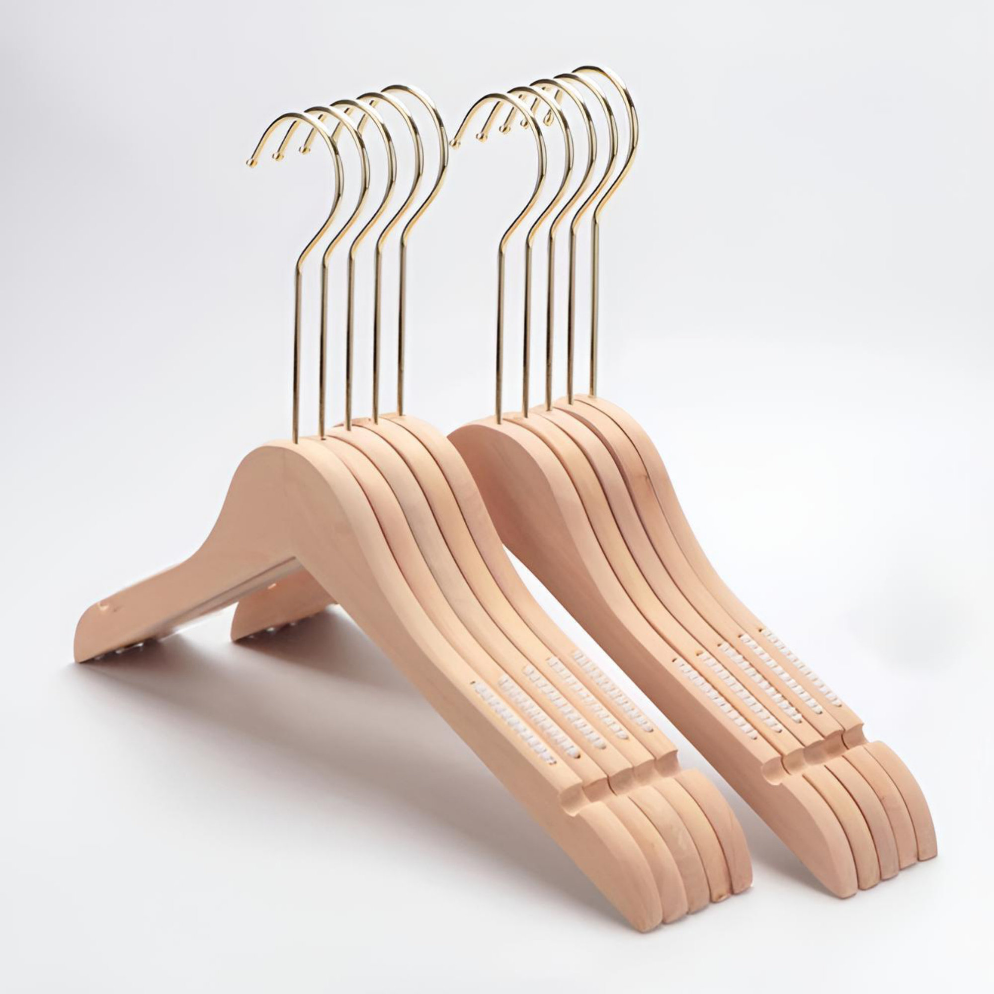 Rebrilliant Raw Wood Hangers For Professional Clothing Display ...