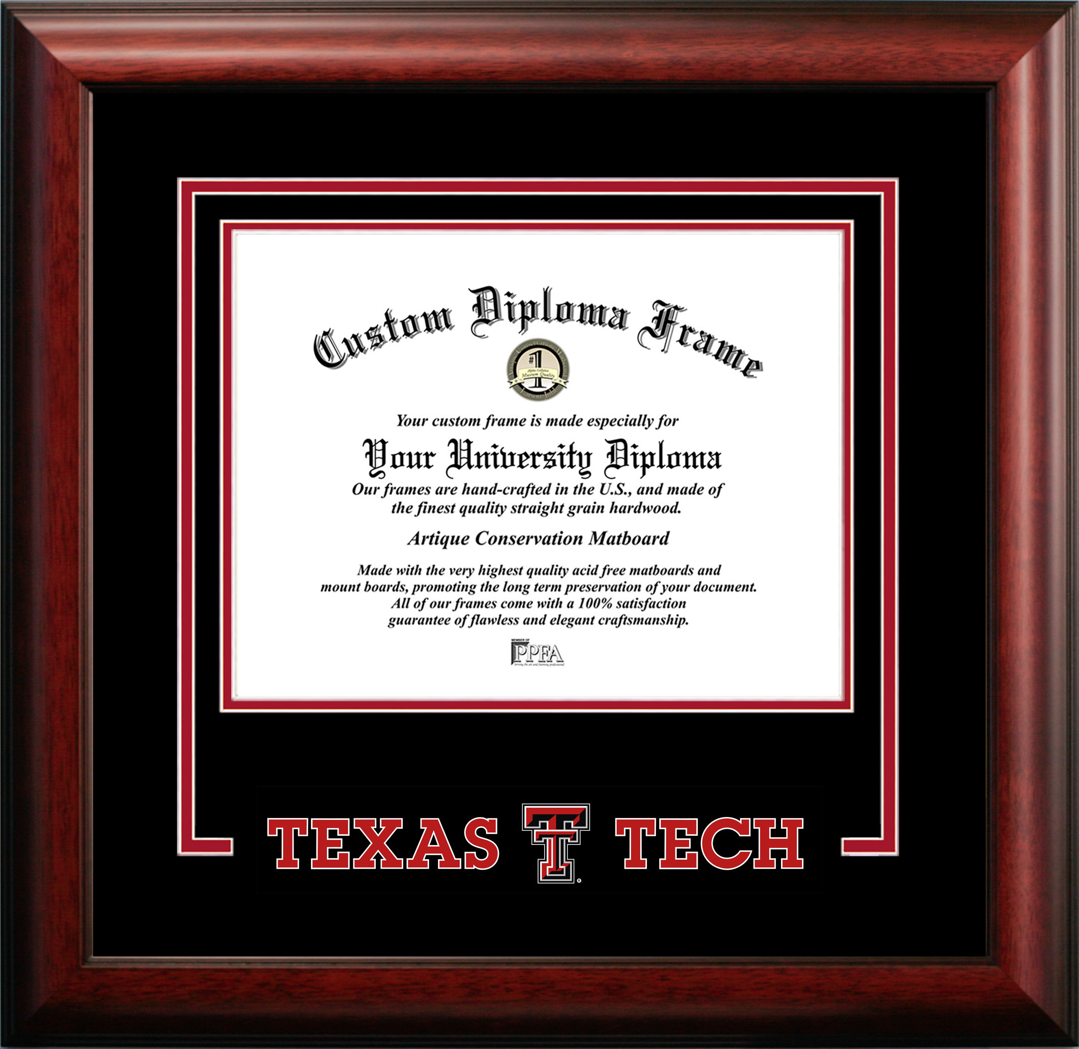 Campus Images NCAA Texas Tech Red Raiders Spirit Diploma Frame ...