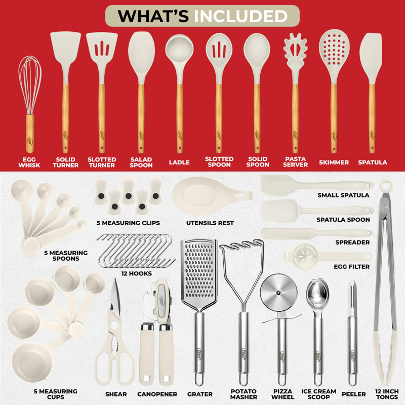 Wuyi 50 Piece Cooking Utensil Set | Wayfair