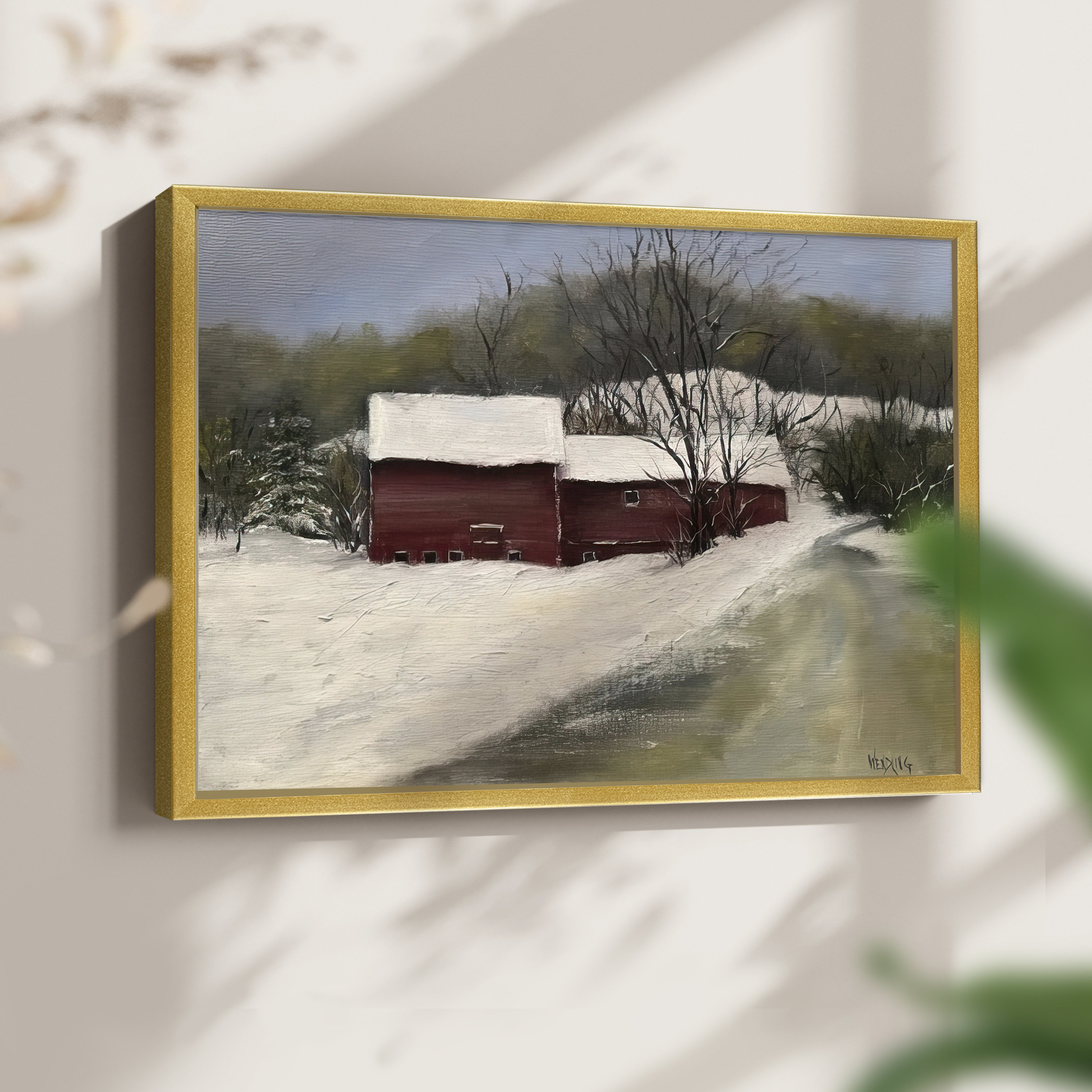 Ophelia & Co. Winter Homestead II -Framed Print - Restickable | Wayfair
