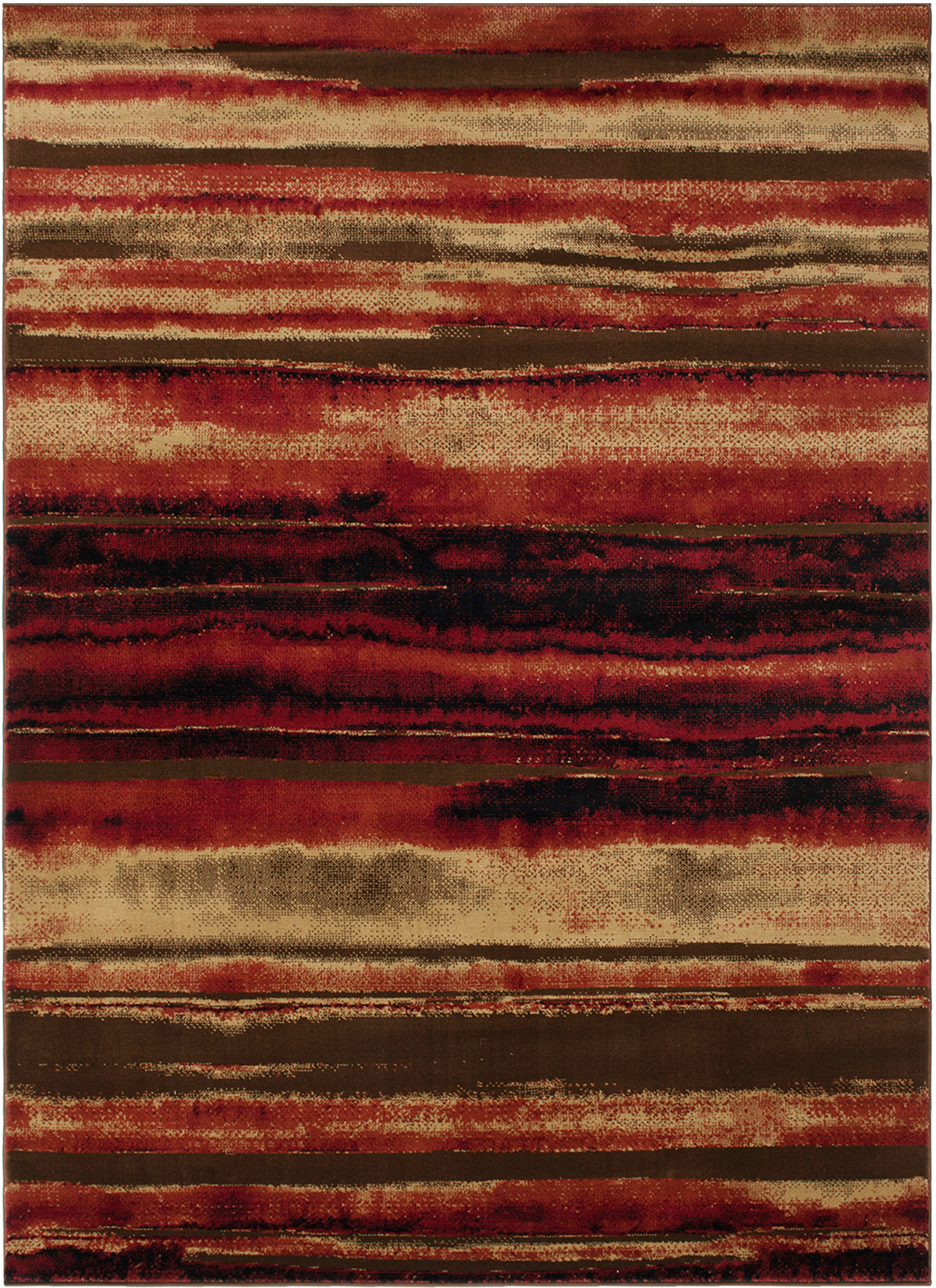 Mayberry Rug Lodge King Red/Brown Area Rug | Wayfair