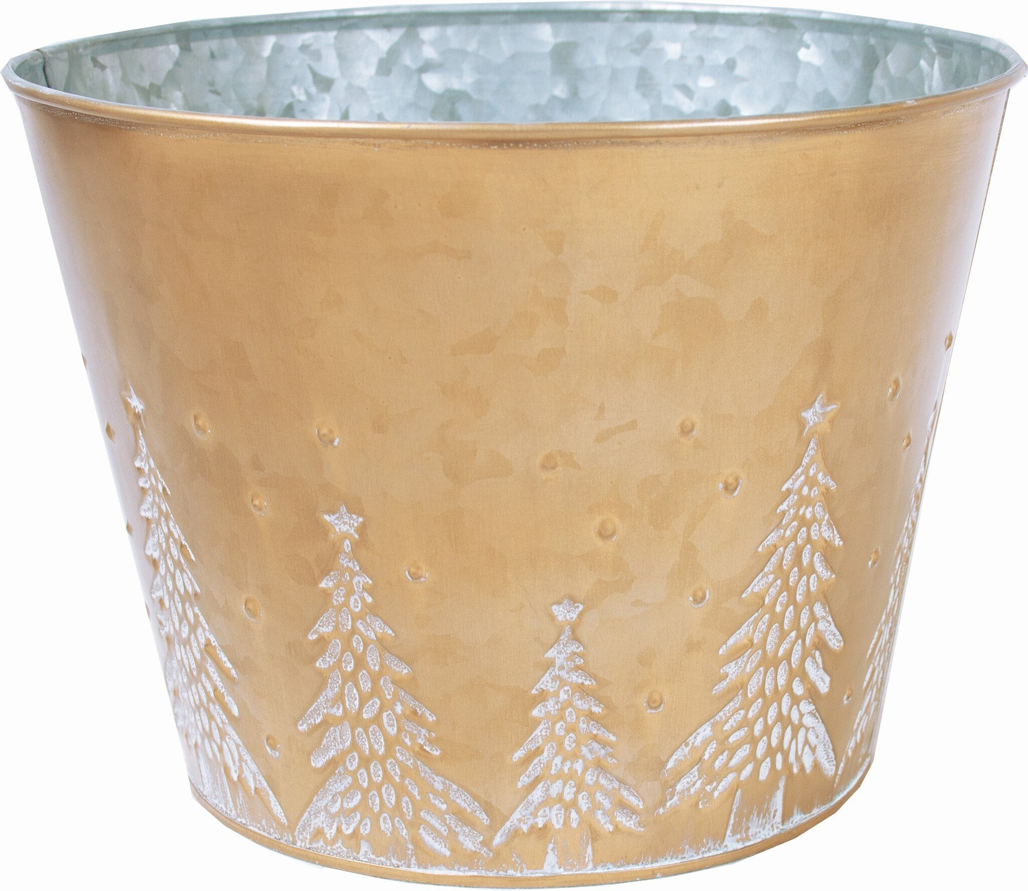 The Holiday Aisle® Celsie Metal Cachepot | Wayfair