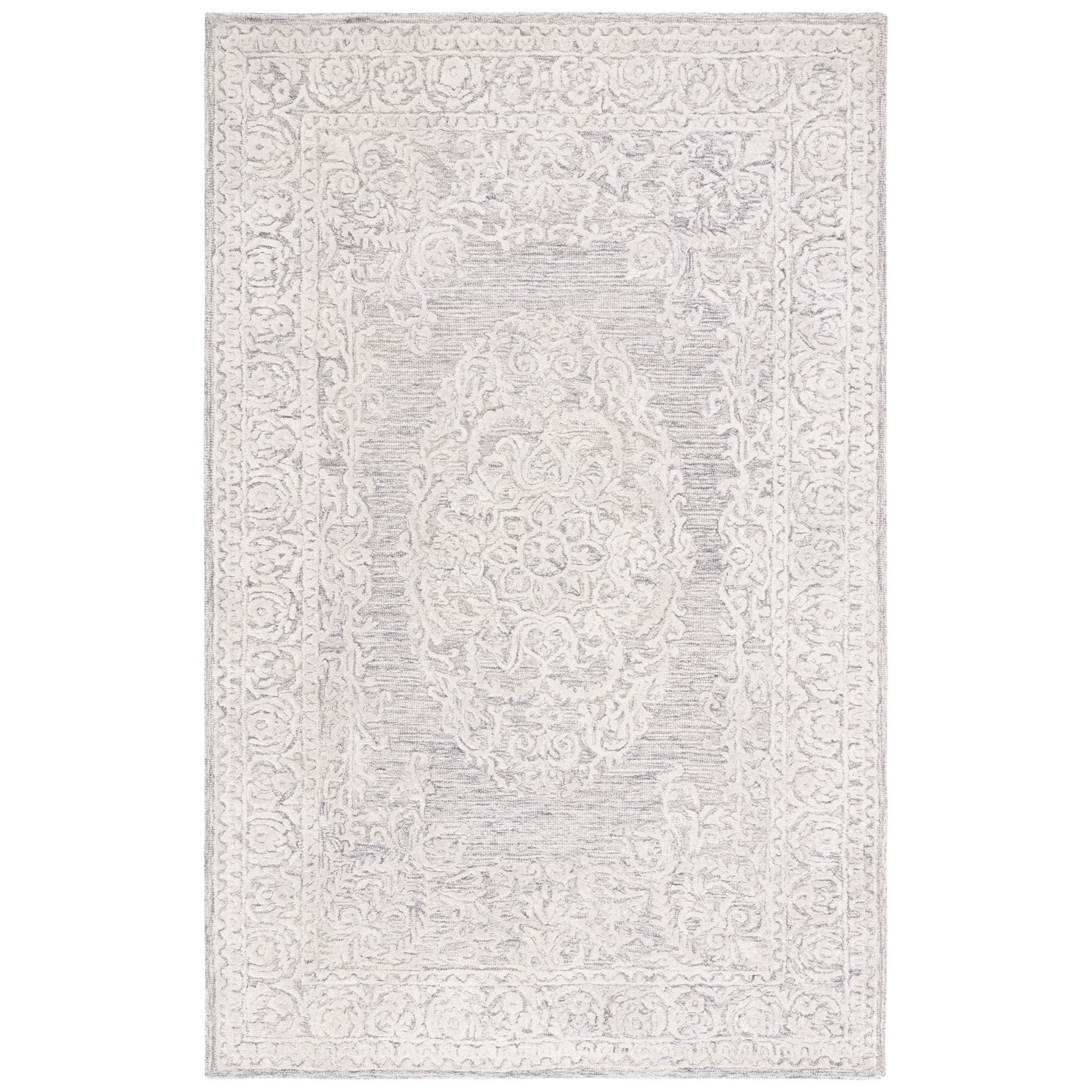 Charlton Home® Bathilda Hand Tufted Wool/Bamboo Silk/Cotton with Cotton ...