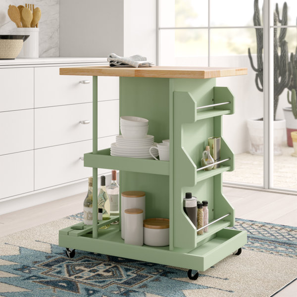 Red Barrel Studio® Solid Wood Kitchen Cart & Reviews | Wayfair