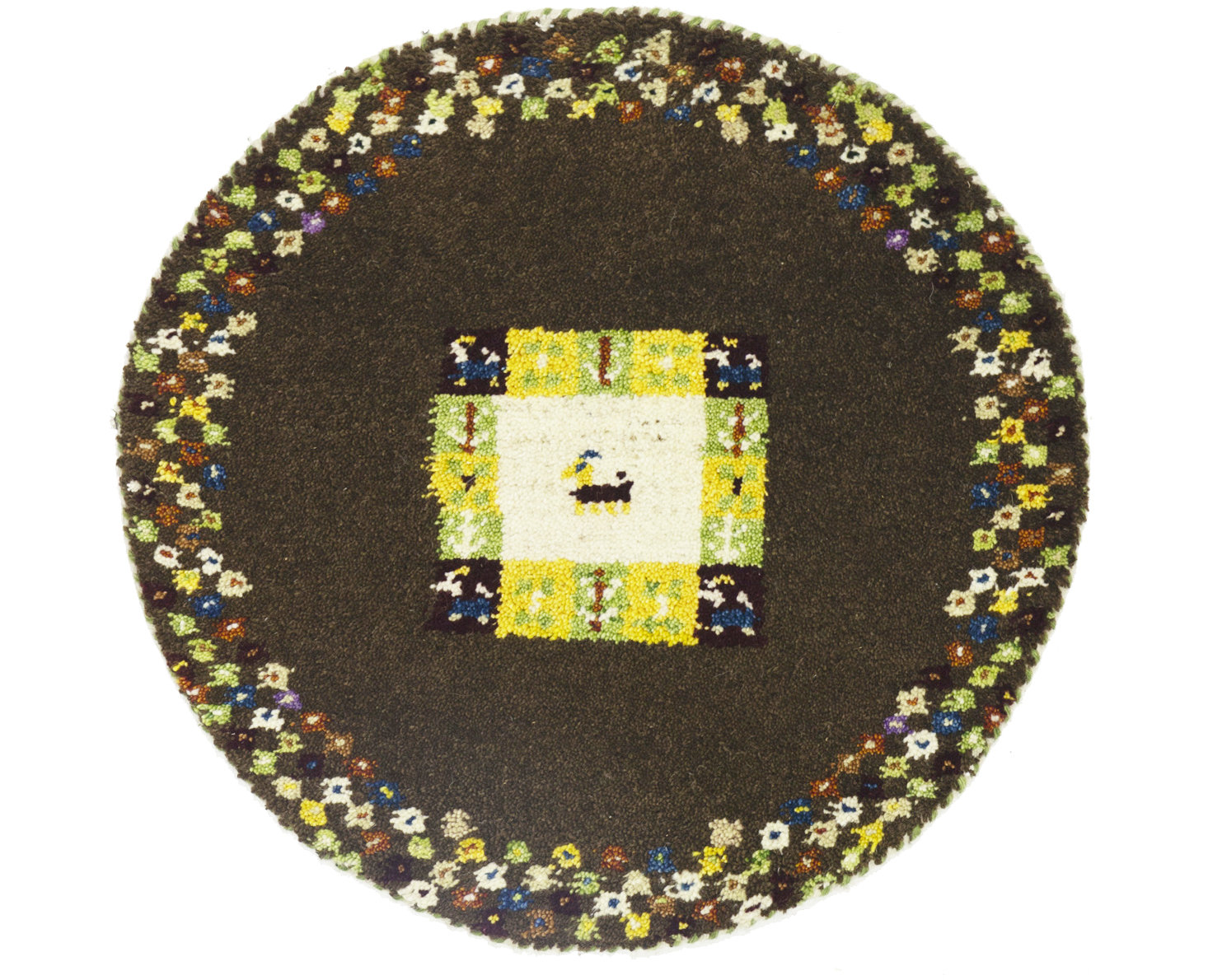 Foundry Select Hinojos Brown Tribal Pictorial Small Plush Carpet 2X2 ...