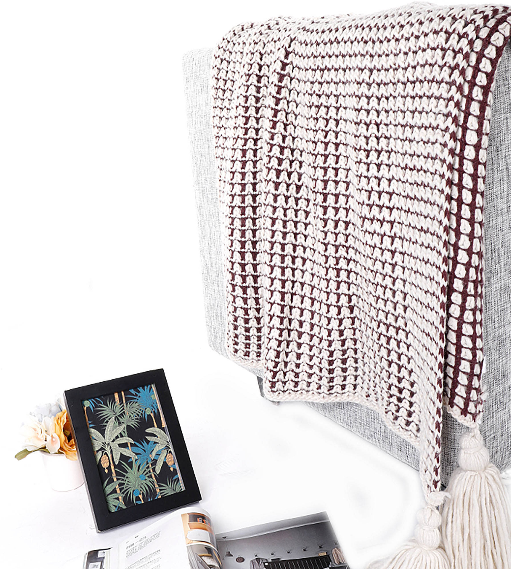 Battilo Home Popcorn Knitted Throw | Wayfair