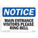 SignMission Osha Notice Main Entrance Visitors Please Ring Bell Sign ...