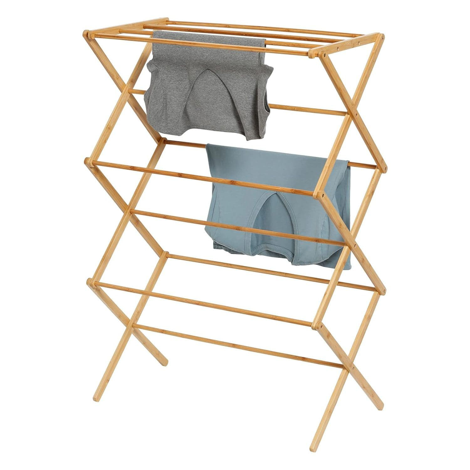 MELLISAN Collapsible Bamboo Clothes Drying Rack | Wayfair
