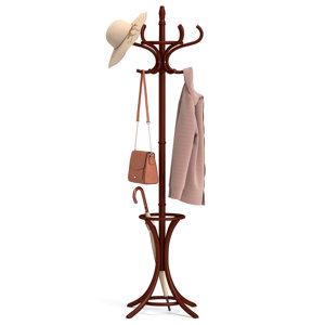 Red Barrel Studio® Solid Wood 6 - Hook Freestanding Coat Rack & Reviews ...