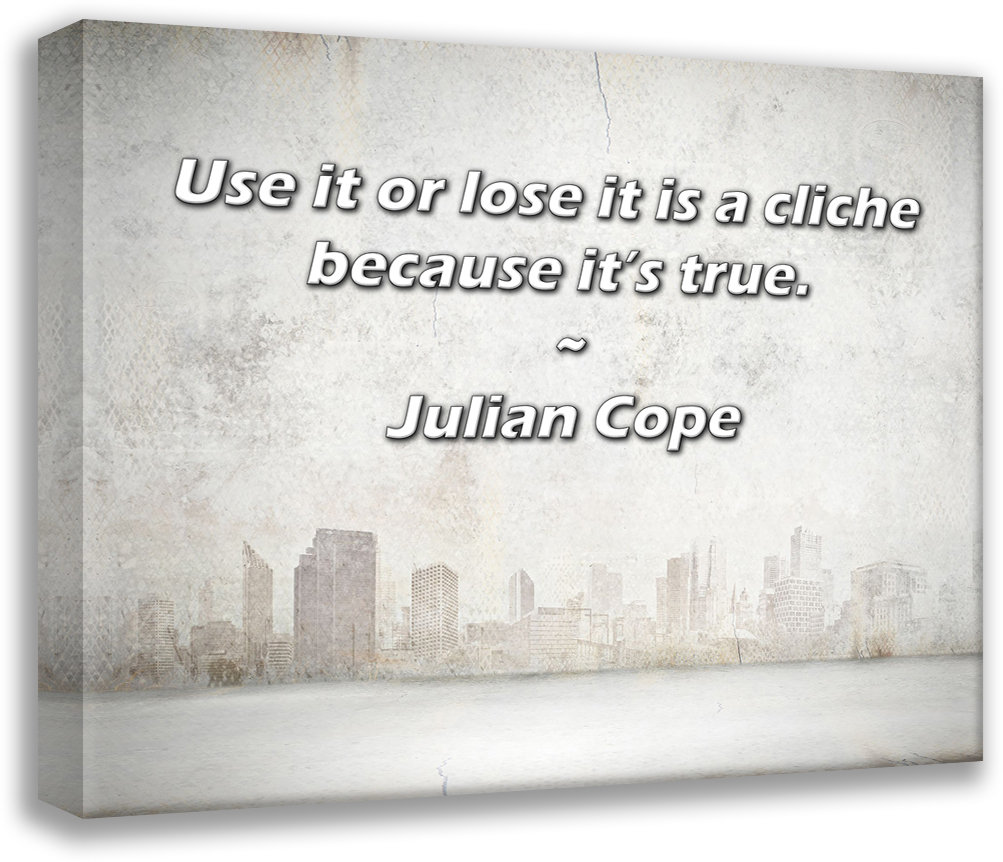 Latitude Run® Artsy Quote "Use it or lose it is a cliche because it’s ...