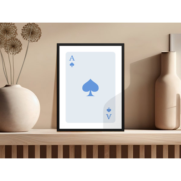 Lark Manor Ace of Spades Minimalist Card Design Decoration Framed ...