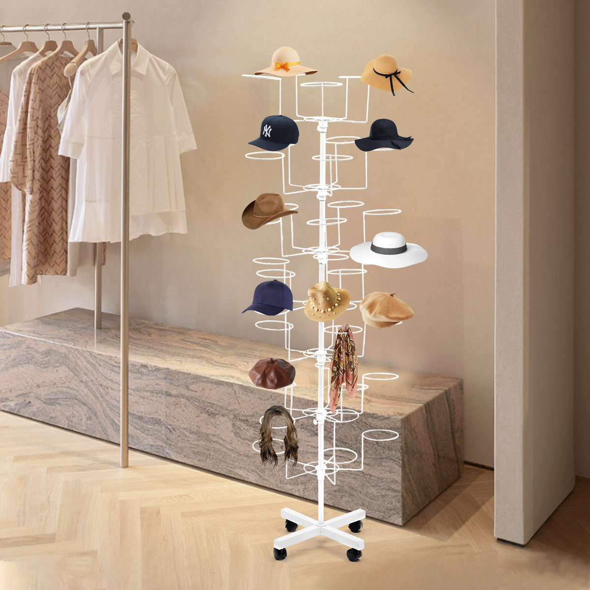 17 Stories 22 Inch Freestanding Hat Display Tree Rack & Reviews | Wayfair