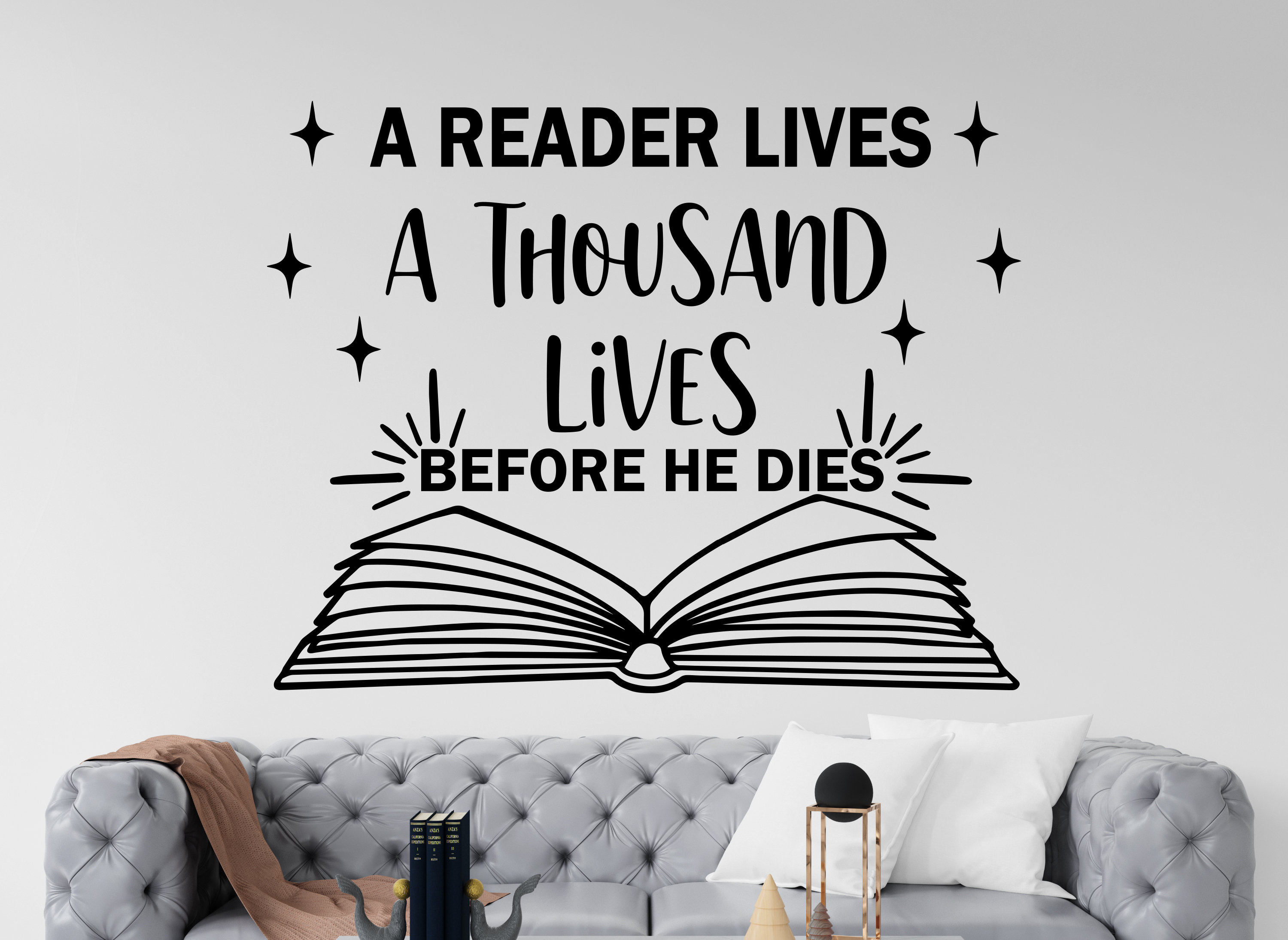 Trinx Library Vinyl Wall Art Decals, Book Lovers Decor | Wayfair