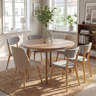 George Oliver 47.2'' W Round Kitchen Table With Solid Wood Frame and ...