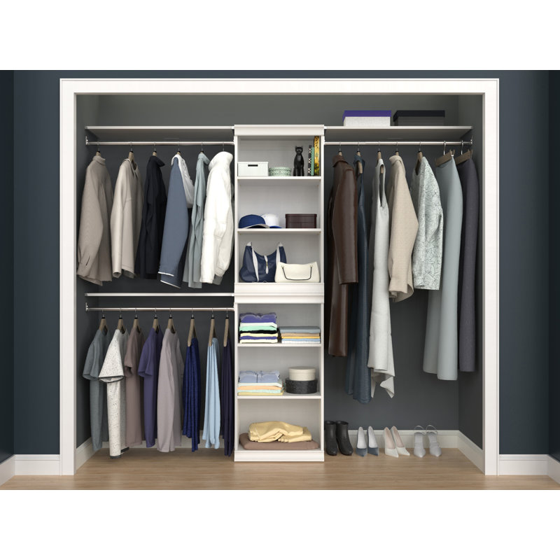 ClosetMaid Modular Storage 73" W - 93" W Closet System Starter Kit ...