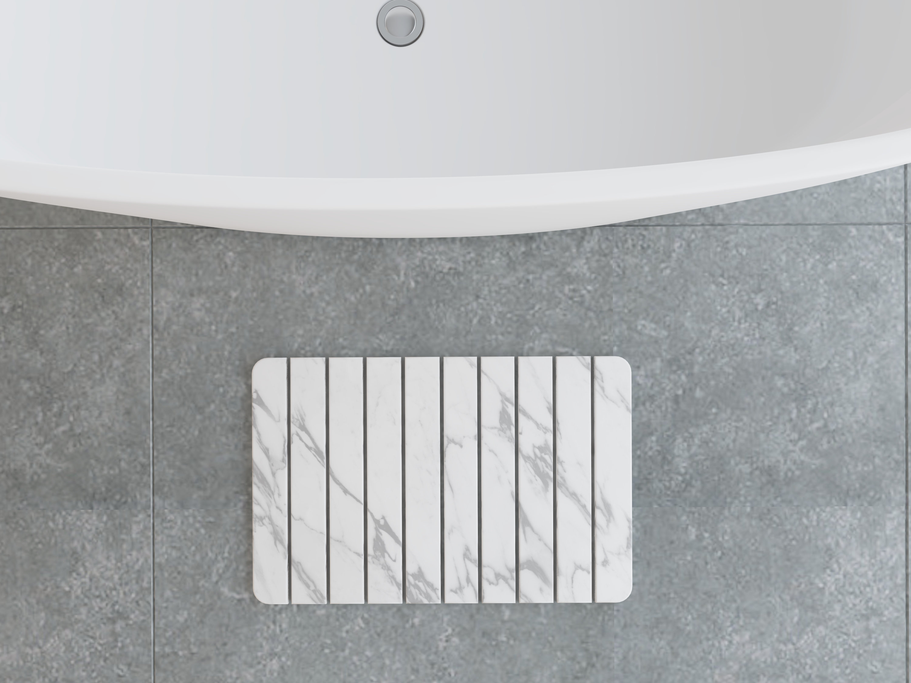 CastelloUSA Diatomite Quick-dry Stone Bath Mat - 24" X 15" | Wayfair