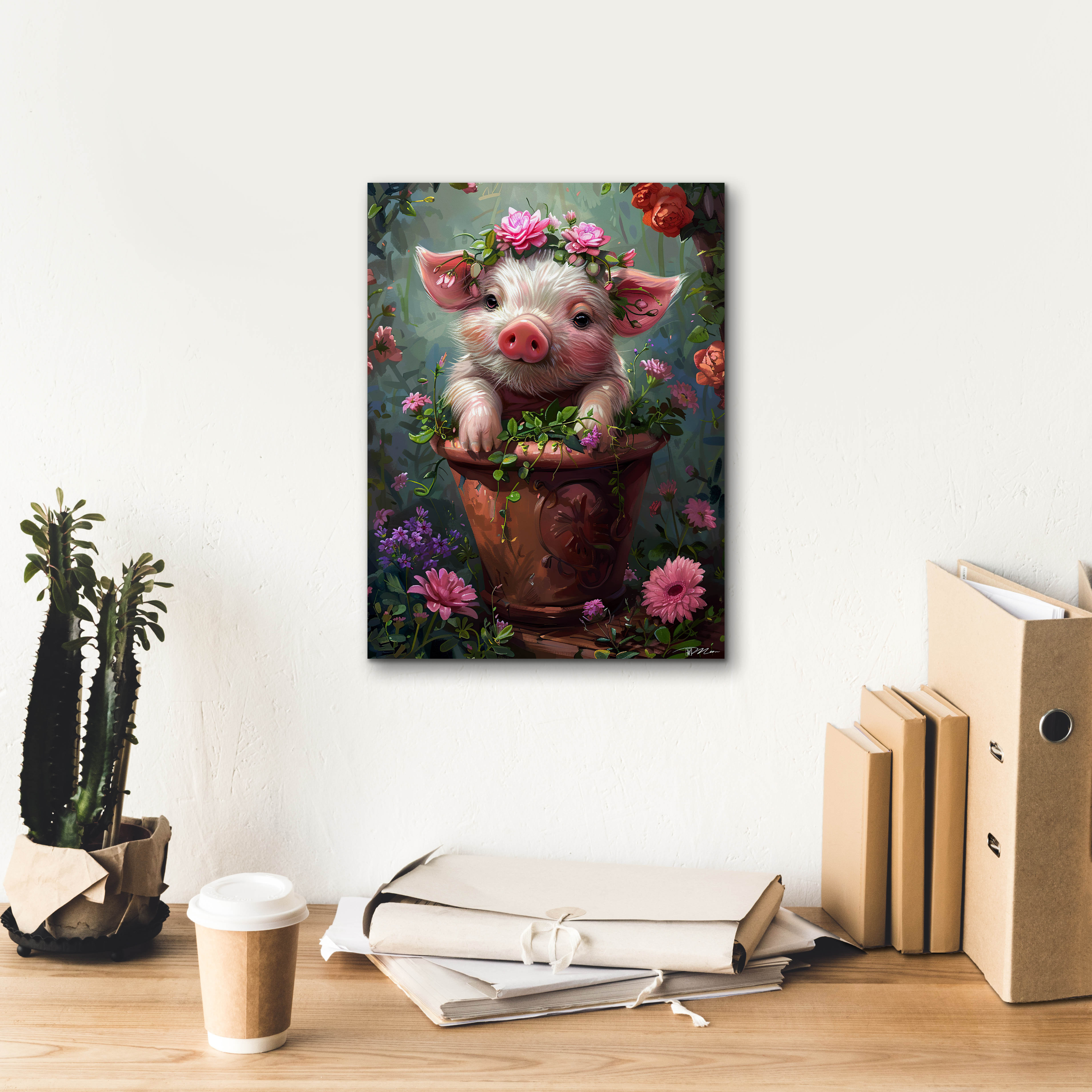 Epic Graffiti 'Adorable Piglet' by Momart Canvas Wall Art | Wayfair