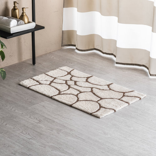 Geometric Bath Rugs & Mats You'll Love | Wayfair