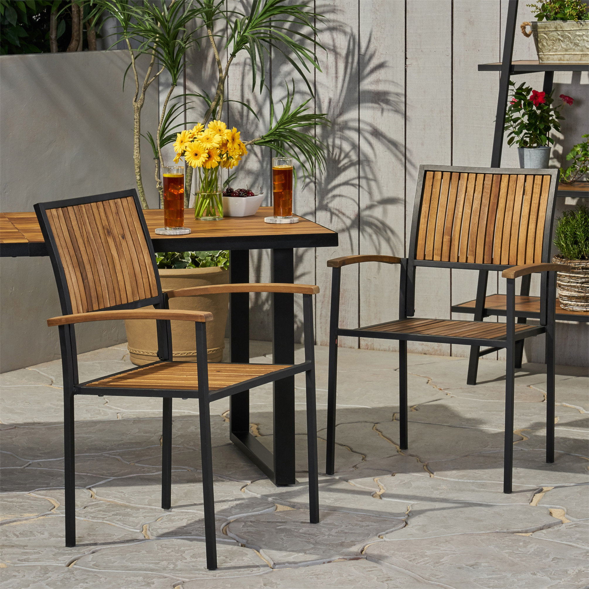 Lark Manor™ BRIDGET WOOD AND METAL CHAIR | Wayfair