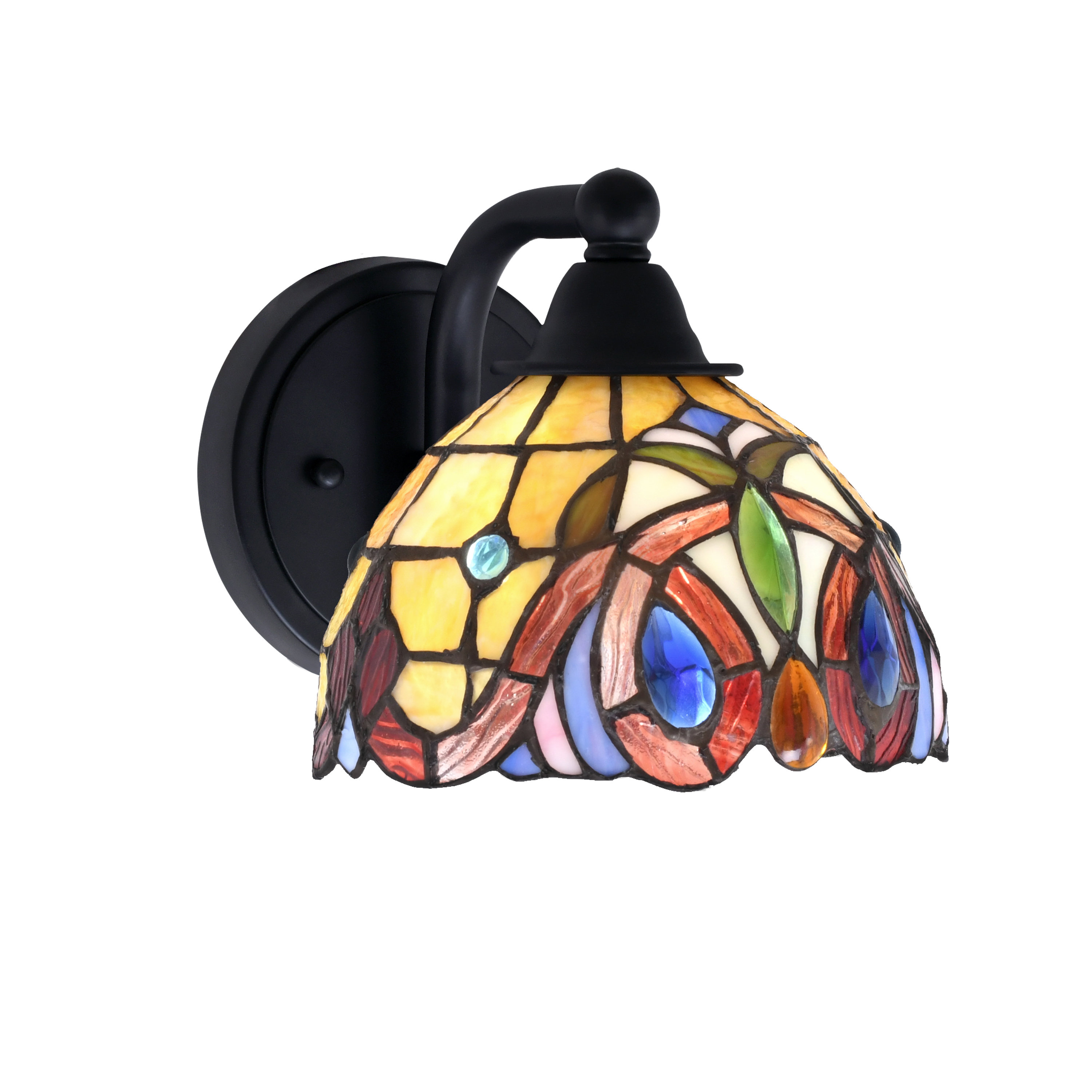 Toltec Lighting Paramount Wall Sconce Shown In Matte Black Finish With ...