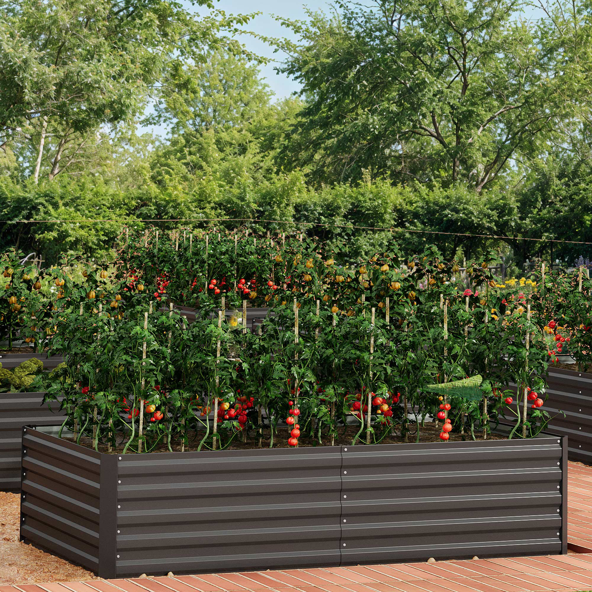 Arlmont & Co. Braedan Metal Raised Garden Bed | Wayfair