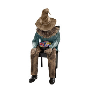 The Holiday Aisle® Scary Sitting Scarecrow Animatronic,Decorations ...