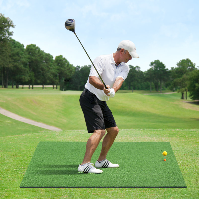 VEVOR 5x4ft Golf Hitting Mat Turf Golf Training Aid Indoor Outdoor ...