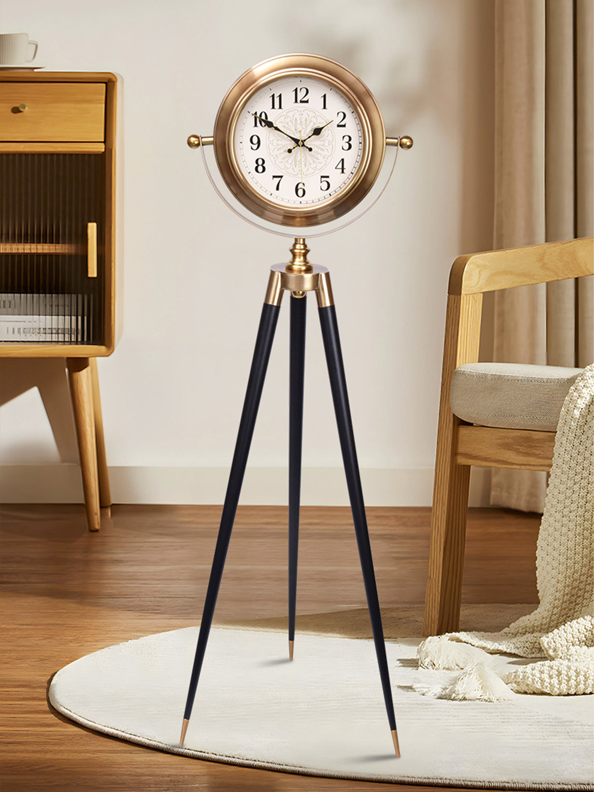Mercer41 American-style Light Luxury Silent Three-legged Floor Clock ...